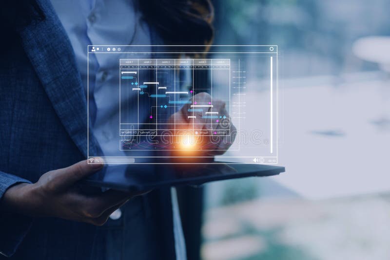 Analyst Working with Computer in Business Analytics and Data Management ...