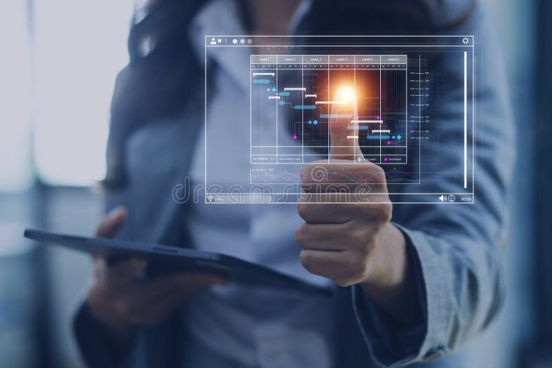 Analyst Working with Computer in Business Analytics and Data Management ...