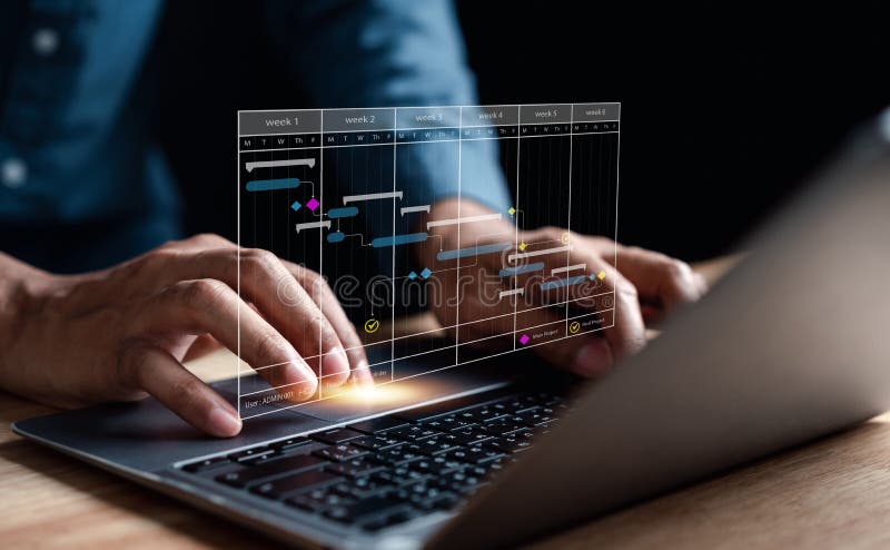 Analyst Working with Computer in Business Analytics and Data Management ...