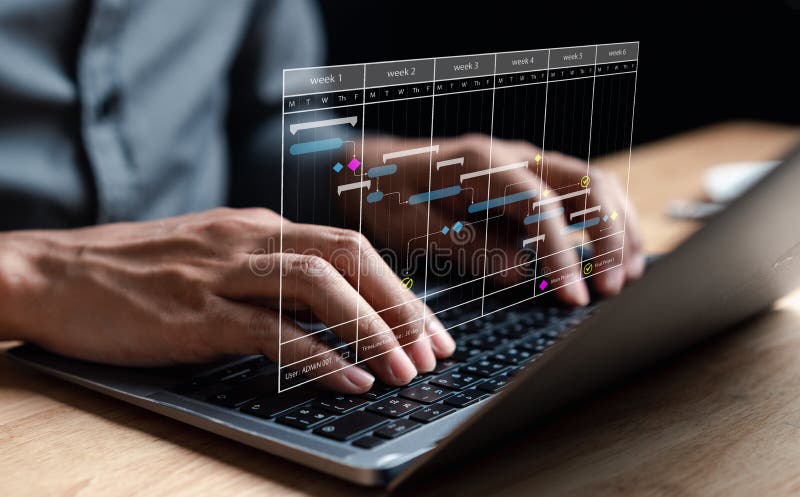 Analyst Working with Computer in Business Analytics and Data Management ...