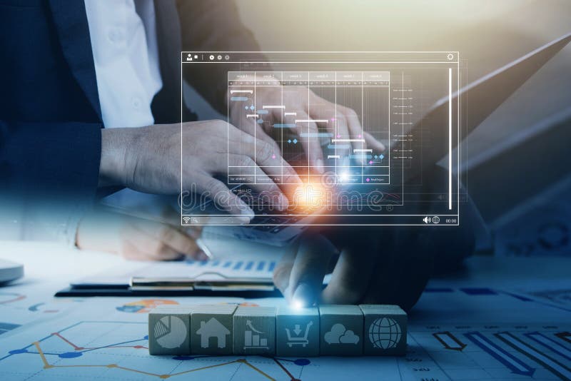 Analyst Working with Computer in Business Analytics and Data Management ...