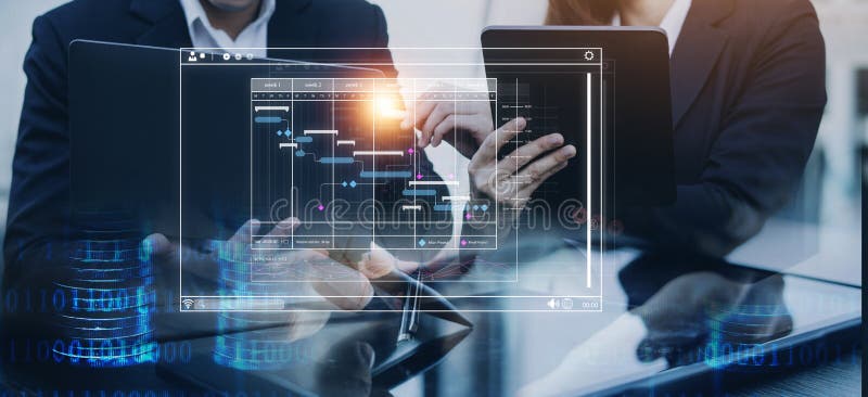 Analyst Working with Computer in Business Analytics and Data Management ...