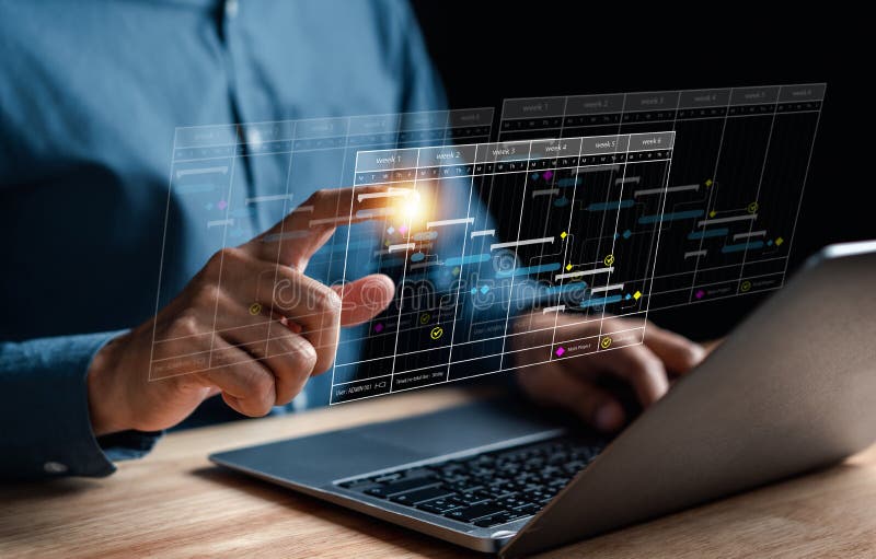 Analyst Working with Computer in Business Analytics and Data Management ...