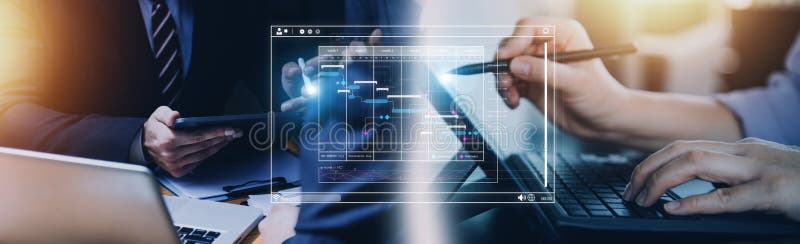 Analyst Working with Computer in Business Analytics and Data Management ...