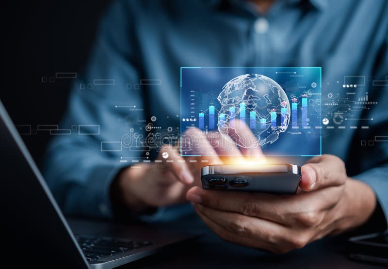 Analyst Working with Computer in Business Analytics and Data Management ...