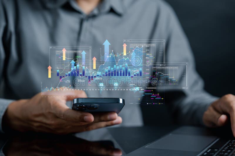 Analyst Working with Computer in Business Analytics and Data Management ...