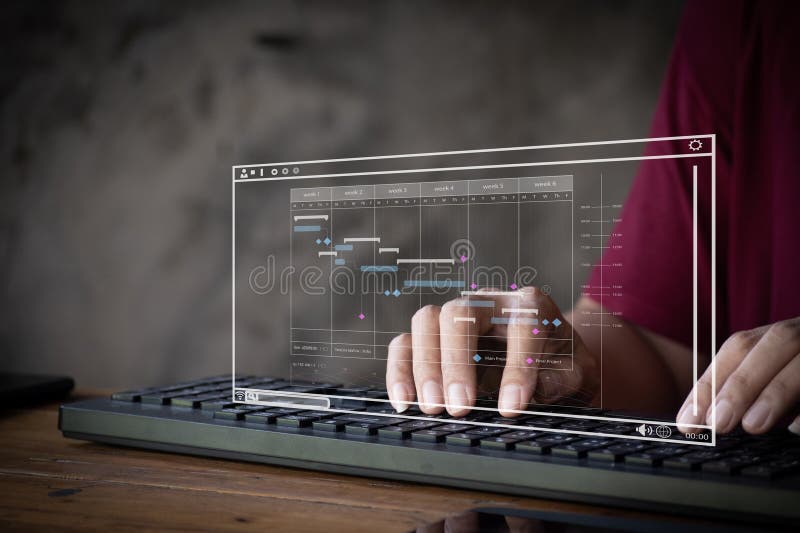 Analyst Working with Computer in Business Analytics and Data Management ...