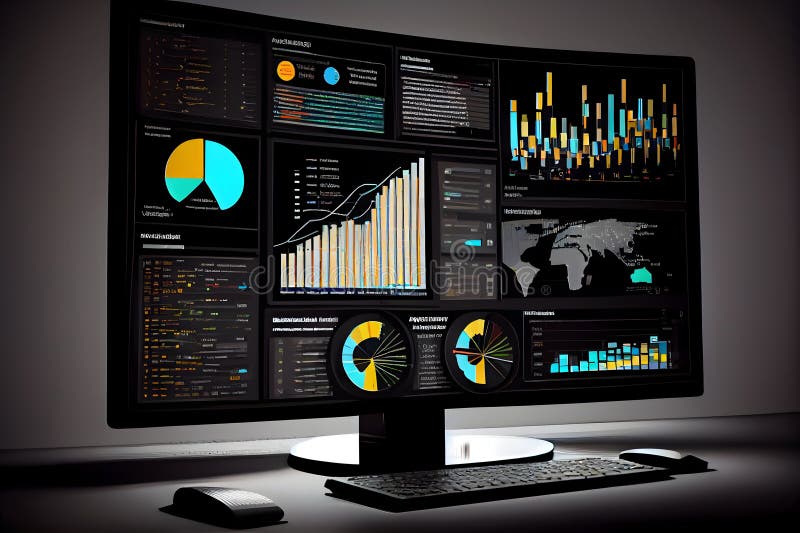 Analyst Working with Computer in Business Analytics and Data Management ...