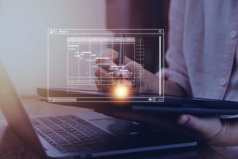 Analyst Working with Computer in Business Analytics and Data Management ...