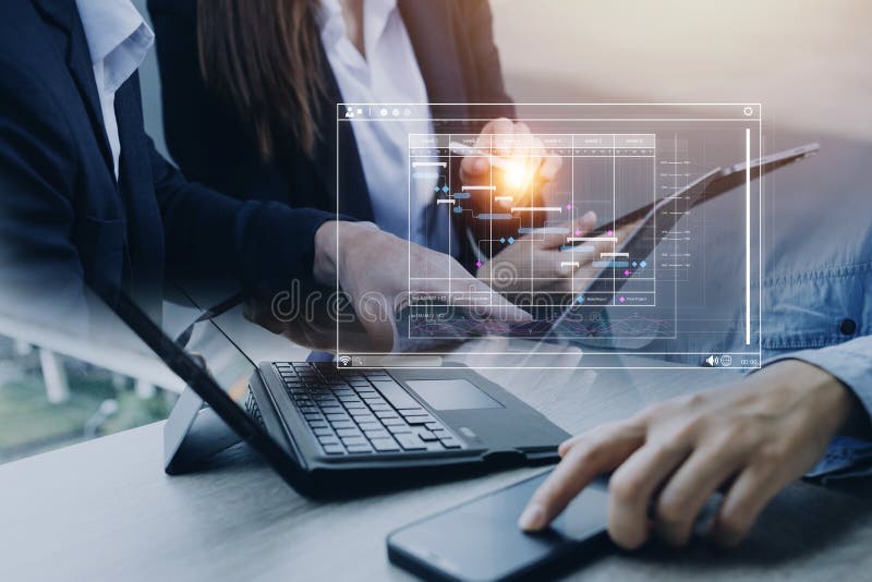 Analyst Working with Computer in Business Analytics and Data Management ...