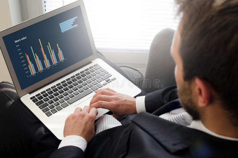 Analyst Working with Laptop.Business Analysis Concept Stock Image ...