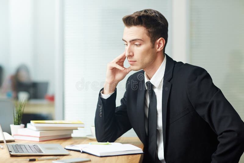 Analyst at workplace stock image. Image of economist - 99262241