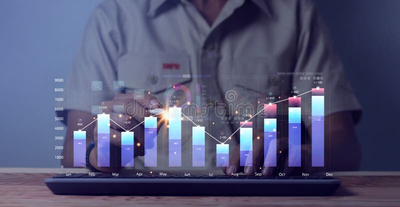 Analysts Work with Computers in Business Analytics and Data Management ...