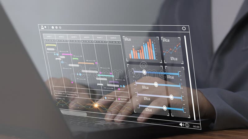 Analysts Work with Computers in Management Systems To Create Reports ...