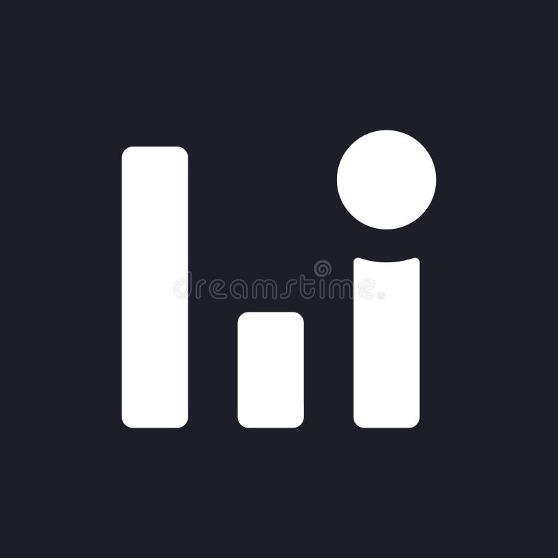 Analytic App Notification Dark Mode Glyph Ui Icon Stock Vector ...