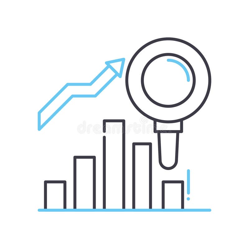 Analytic Line Icon, Outline Symbol, Vector Illustration, Concept Sign ...