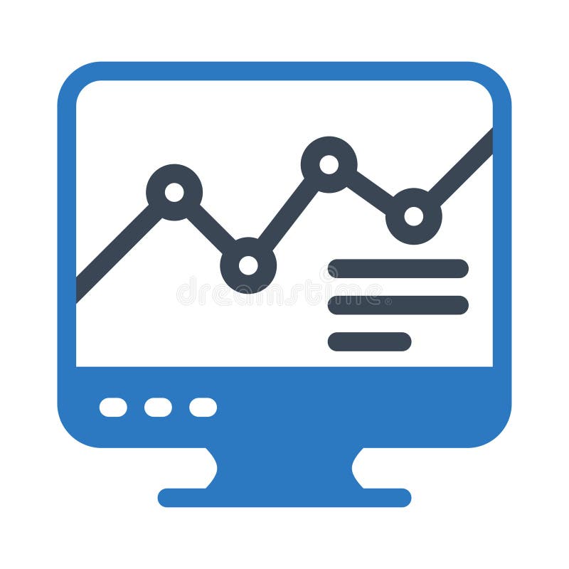 Analytic Screen Vector Glyph Color Icon Stock Illustration ...