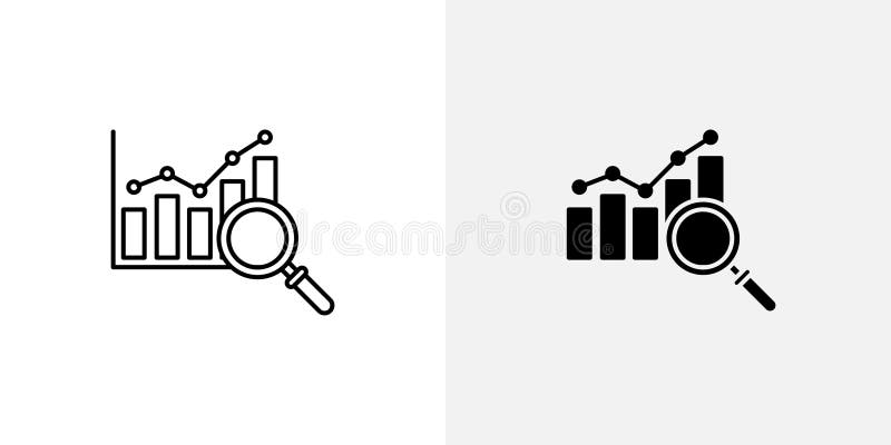 Analytic vecor icon set stock vector. Illustration of icons - 340375455