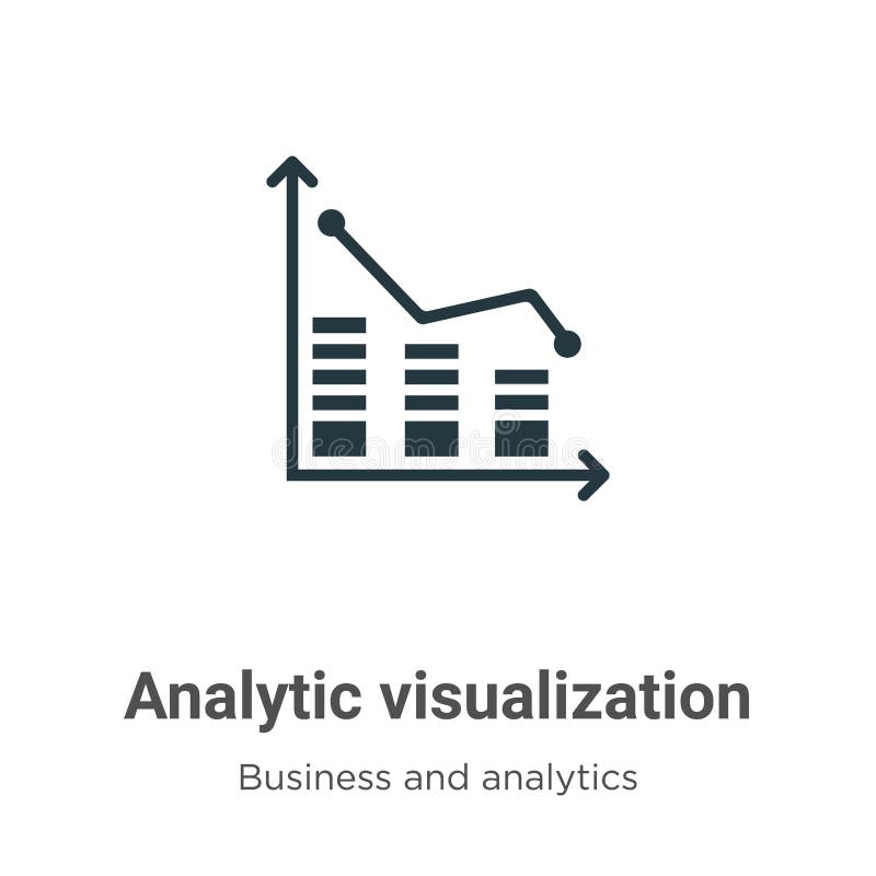 Analytic Visualization Vector Icon on White Background. Flat Vector ...