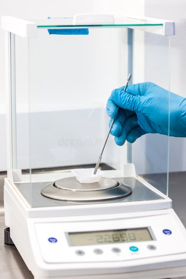 Analytical Balance at Laboratory Stock Photo - Image of palette ...