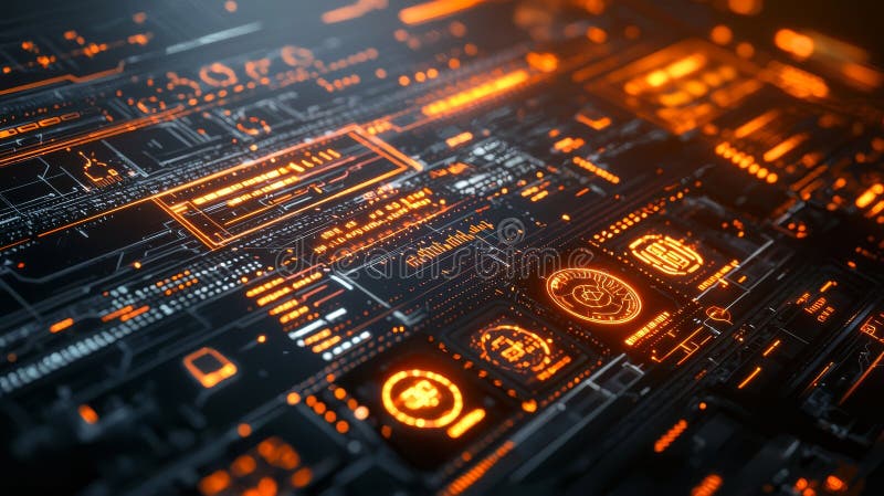 Analytical and Data-driven Digital Interface. Stock Image - Image of ...