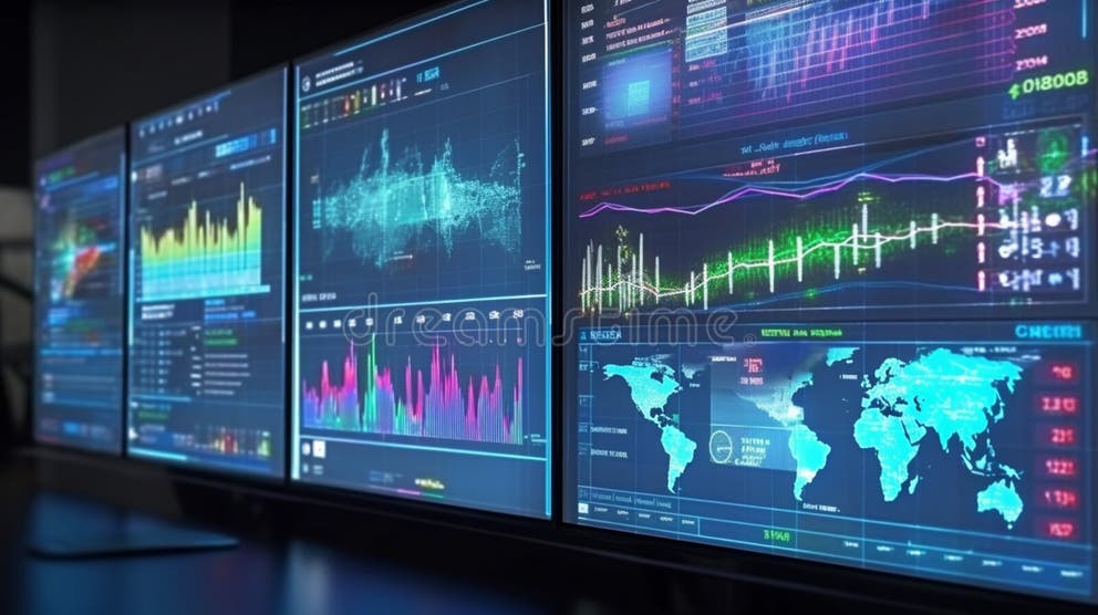 Analytical Perspective, Monitor Screen Displaying Digital Analytics ...