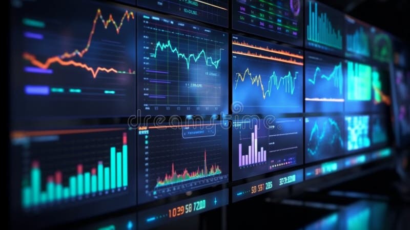 Analytical Perspective, Monitor Screen Displaying Digital Analytics ... Analytical Perspective, Monitor Screen Displaying Digital Analytics ...