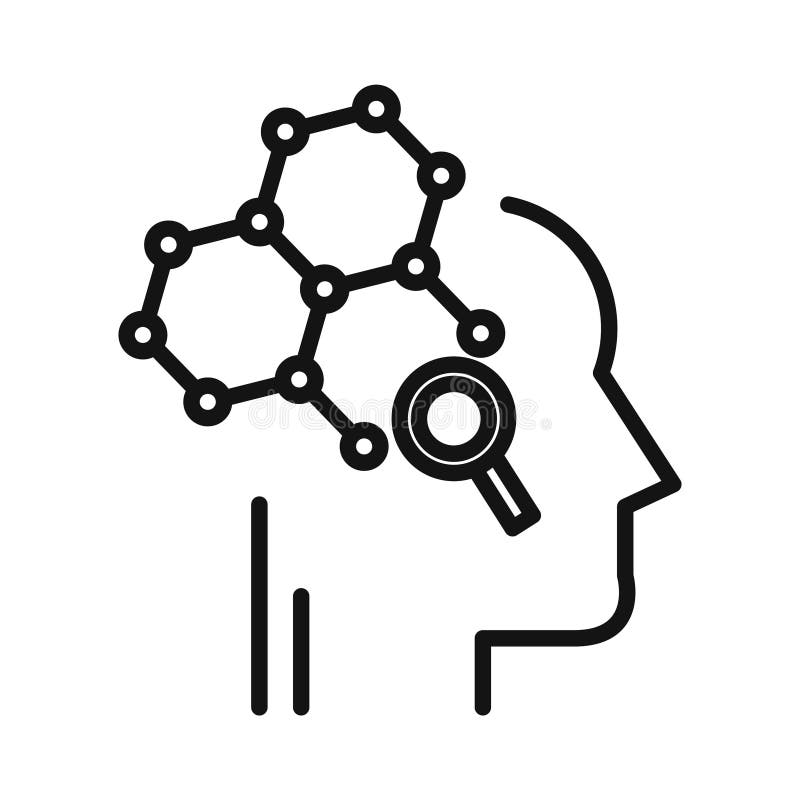 Analytical Thinking Black and White Icon Illustration Stock Vector ...