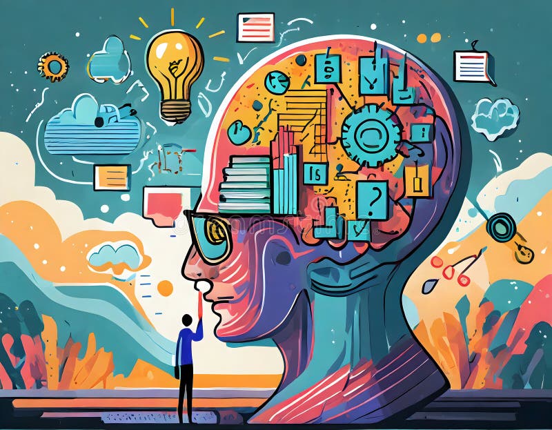 Abstract Analytical Thinking Concept on Digital Art Concept. Stock ...