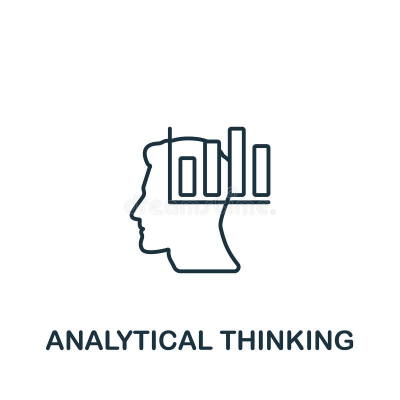 Analytical Thinking Icon. Line Simple Personality Icon for Templates ...