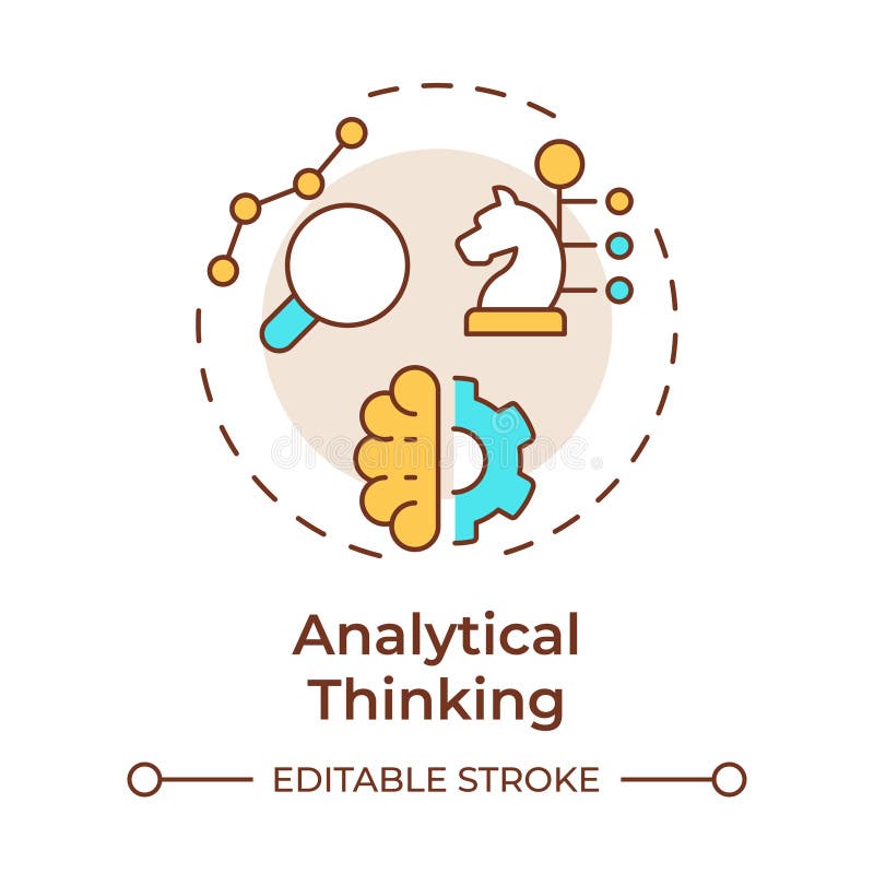 Analytical Thinking Multi Color Concept Icon Stock Vector ...