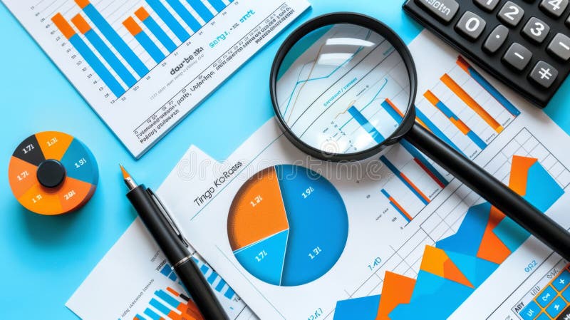 The Business Reports and Charts. AI Generated Stock Photo - Image of ...