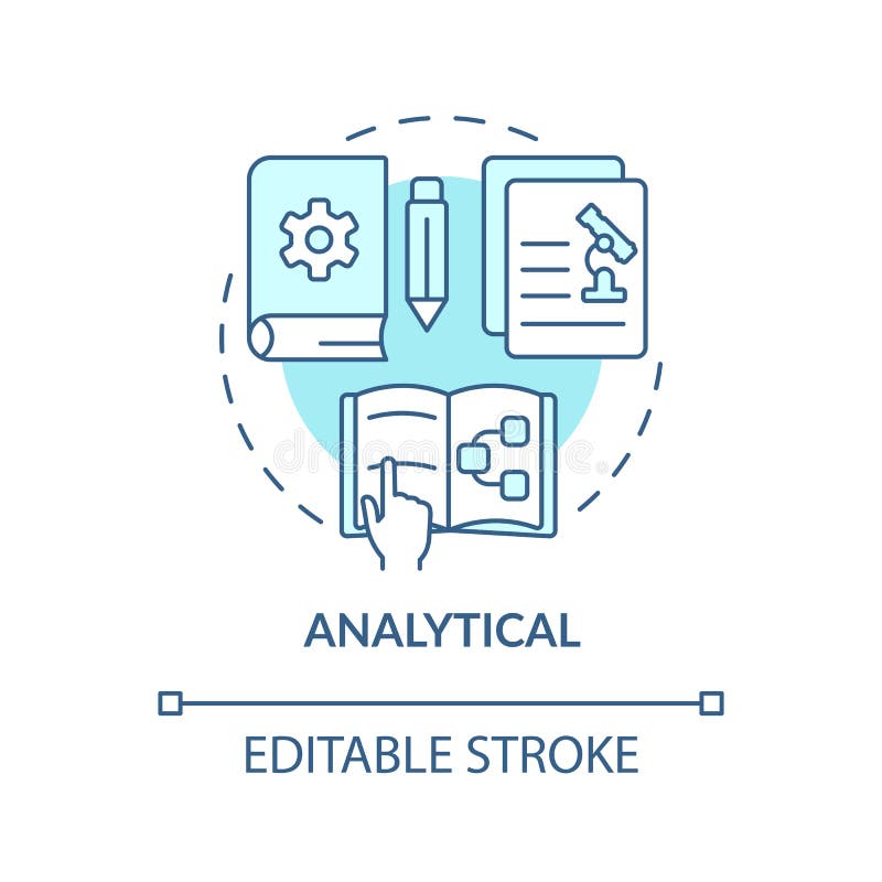 Analytical Turquoise Concept Icon Stock Vector - Illustration of type ...