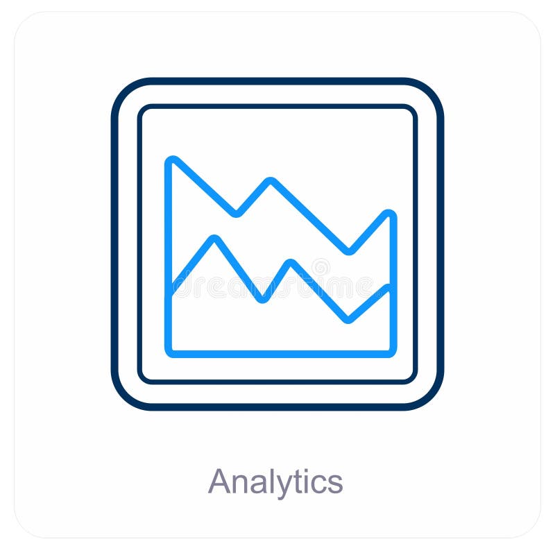 Analytics and Analysis Icon Concept Stock Illustration - Illustration ...