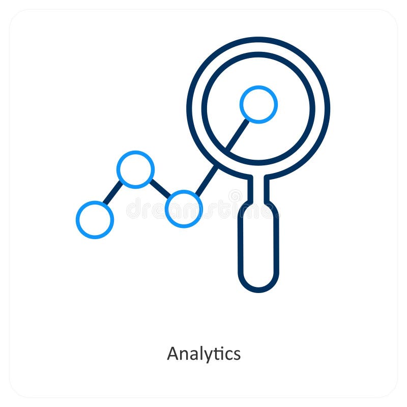 Analytics and Analysis Icon Concept Stock Illustration - Illustration ...