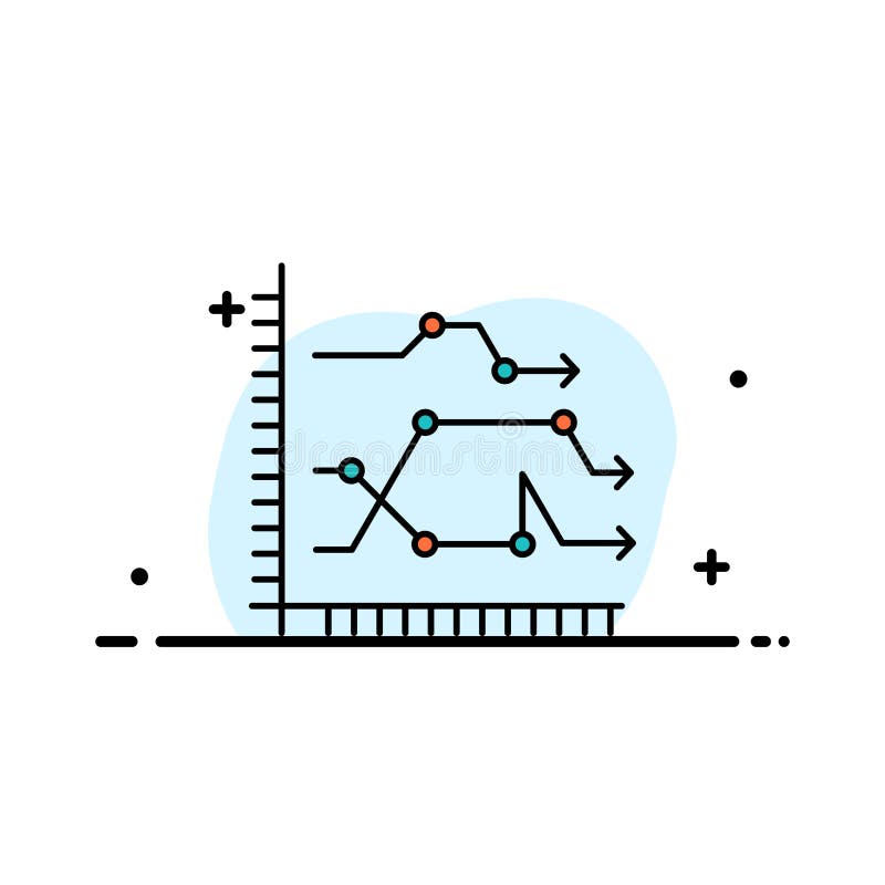 Analytics, Business, Chart, Diagram, Graph, Trends Business Flat Line ...