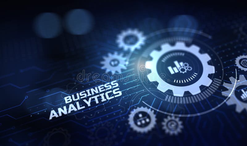 Analytics Business Intelligence BI Concept on Virtual Screen Stock ...