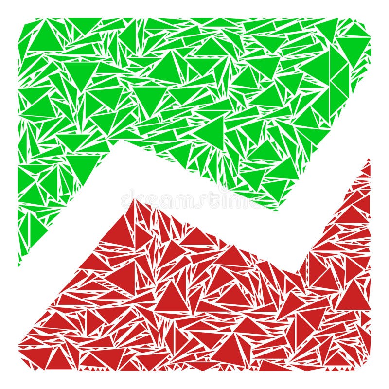 Analytics Chart Collage of Triangles Stock Vector - Illustration of ...