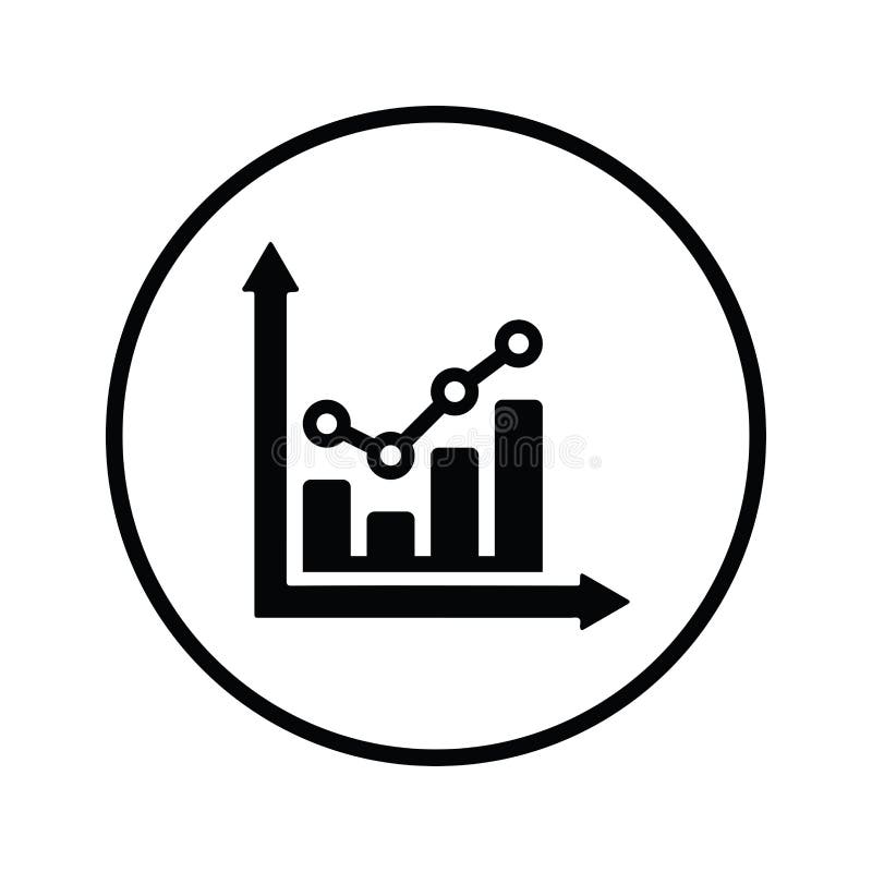 Analytics, Chart, Graph Black Icon Stock Vector - Illustration of ...