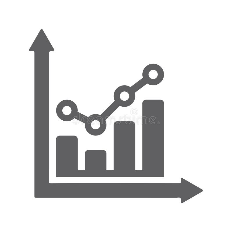 Analytics, Chart, Graph Gray Icon Stock Vector - Illustration of graph ...