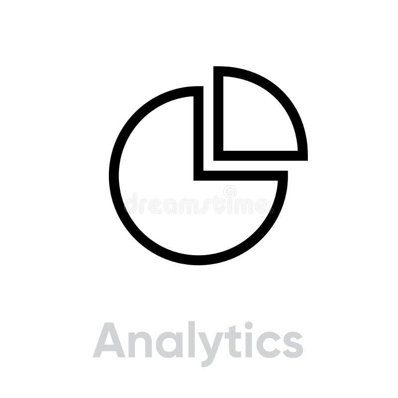 Analytics and Chart Icon. Editable Line Vector Stock Vector ...