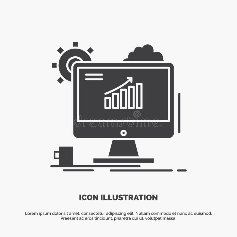 Analytics, Chart, Seo, Web, Setting Icon. Glyph Vector Gray Symbol for UI and UX, Website or ...