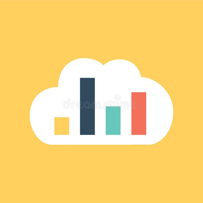 Analytics charts icon stock vector. Illustration of cloud - 265006512