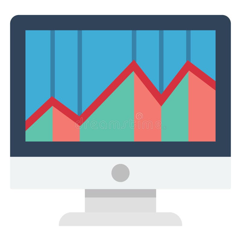Analytics Color Isolated Vector Icon that Can Easily Modify or Edit Stock Vector - Illustration ...