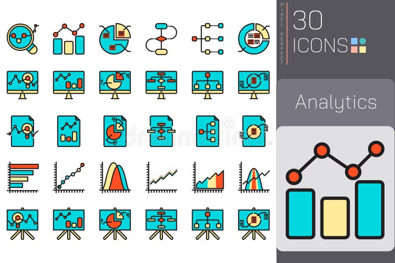 Analytics_Color Line stock illustration. Illustration of line - 316854477