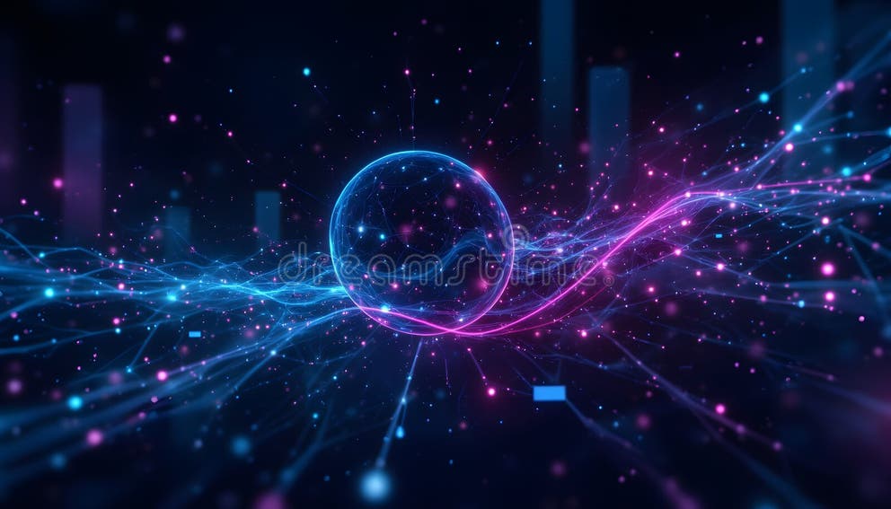 Analytics Concept with Glowing Stock Illustration - Illustration of ...