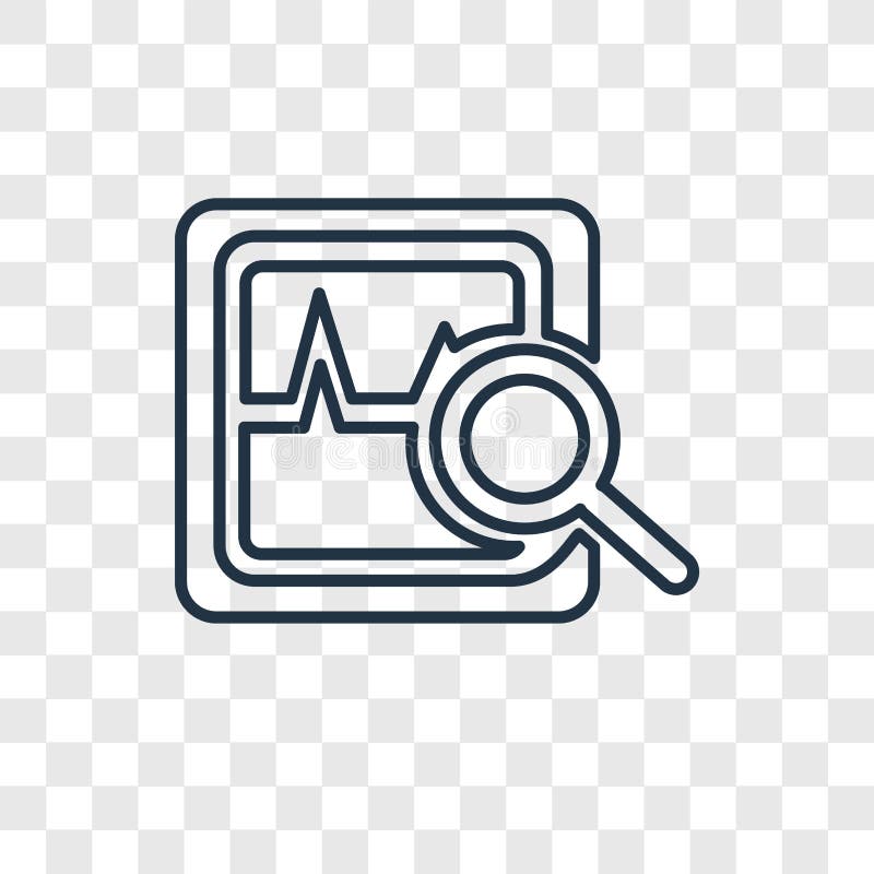 Analytics Concept Vector Linear Icon Isolated on Transparent Background ...