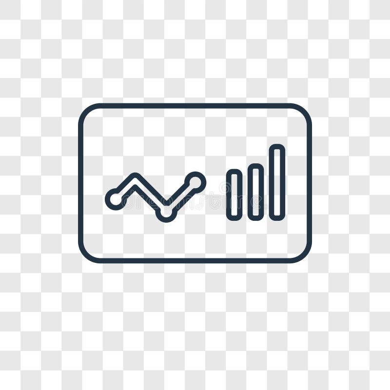 Analytics Concept Vector Linear Icon Isolated on Transparent Background ...