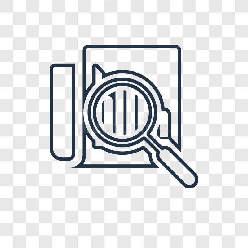 Analytics Concept Vector Linear Icon Isolated on Transparent Background ...