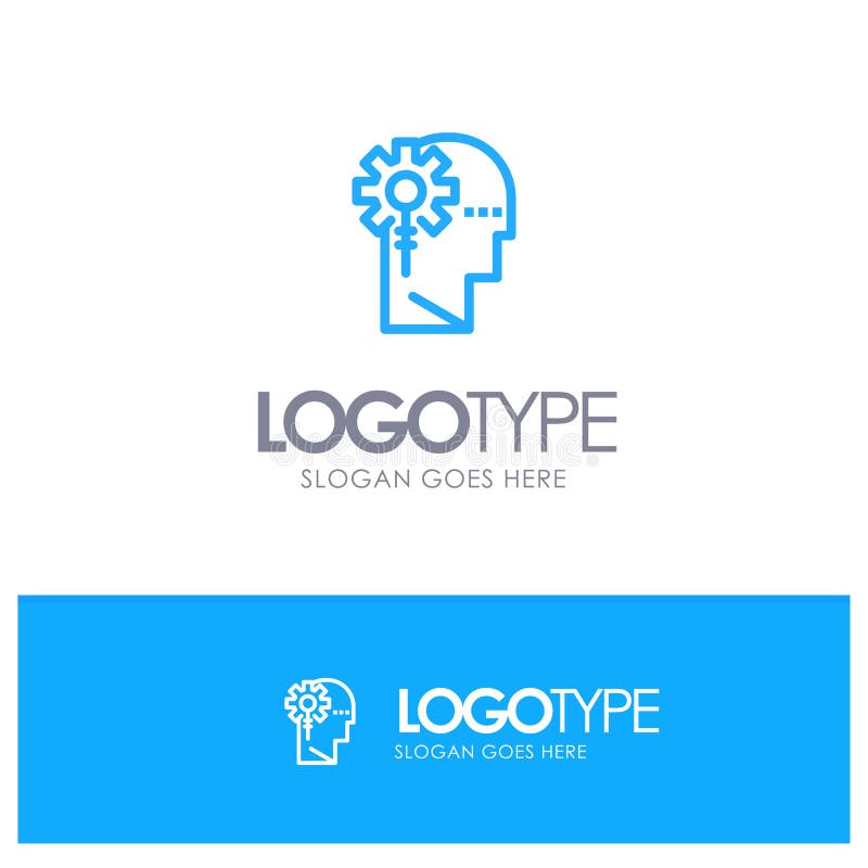 Analytics, Critical, Human, Information, Processing Blue OutLine Logo ...